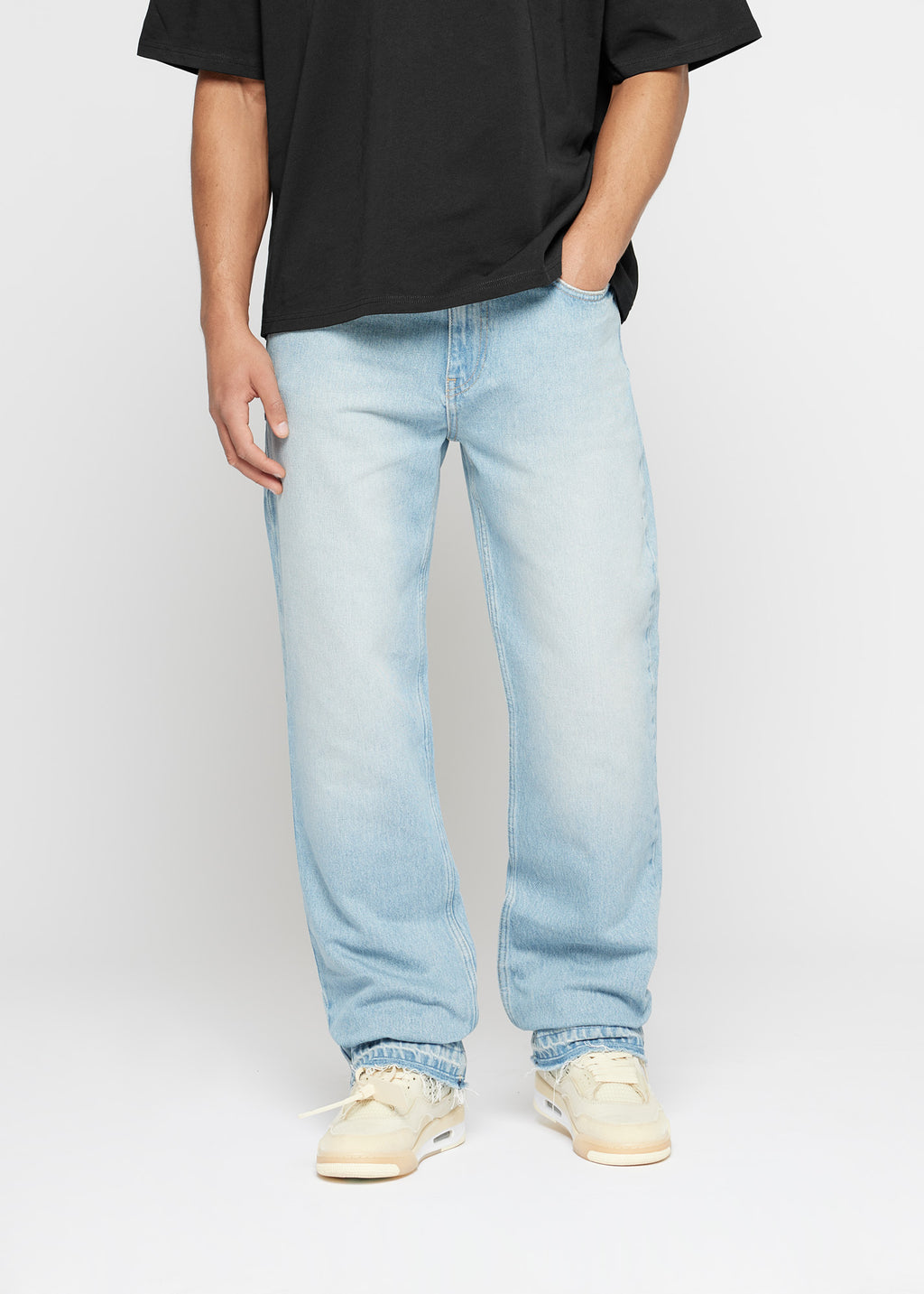 John Straight Open Hem Jeans