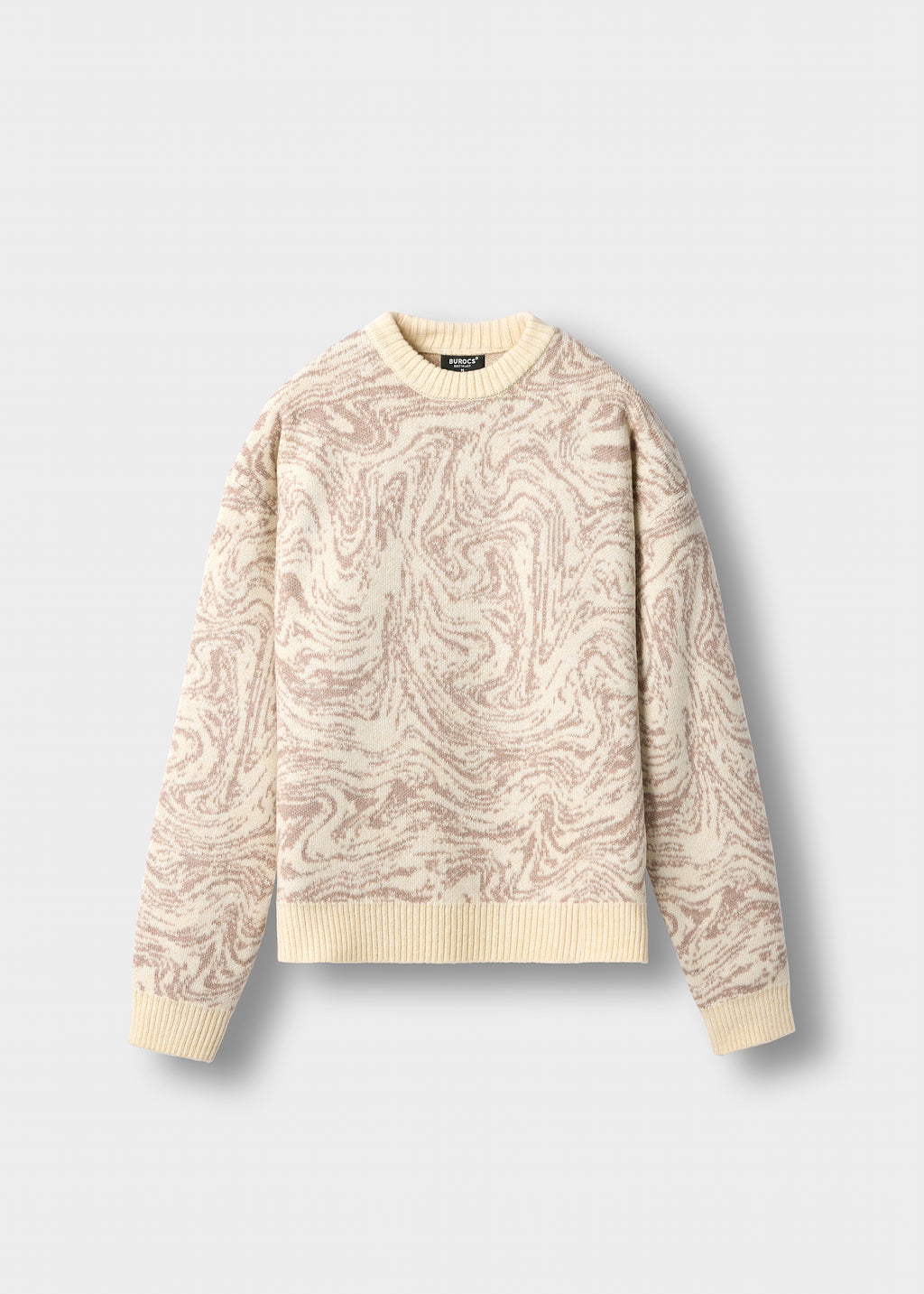 Swirl Pattern Crewneck Sweater